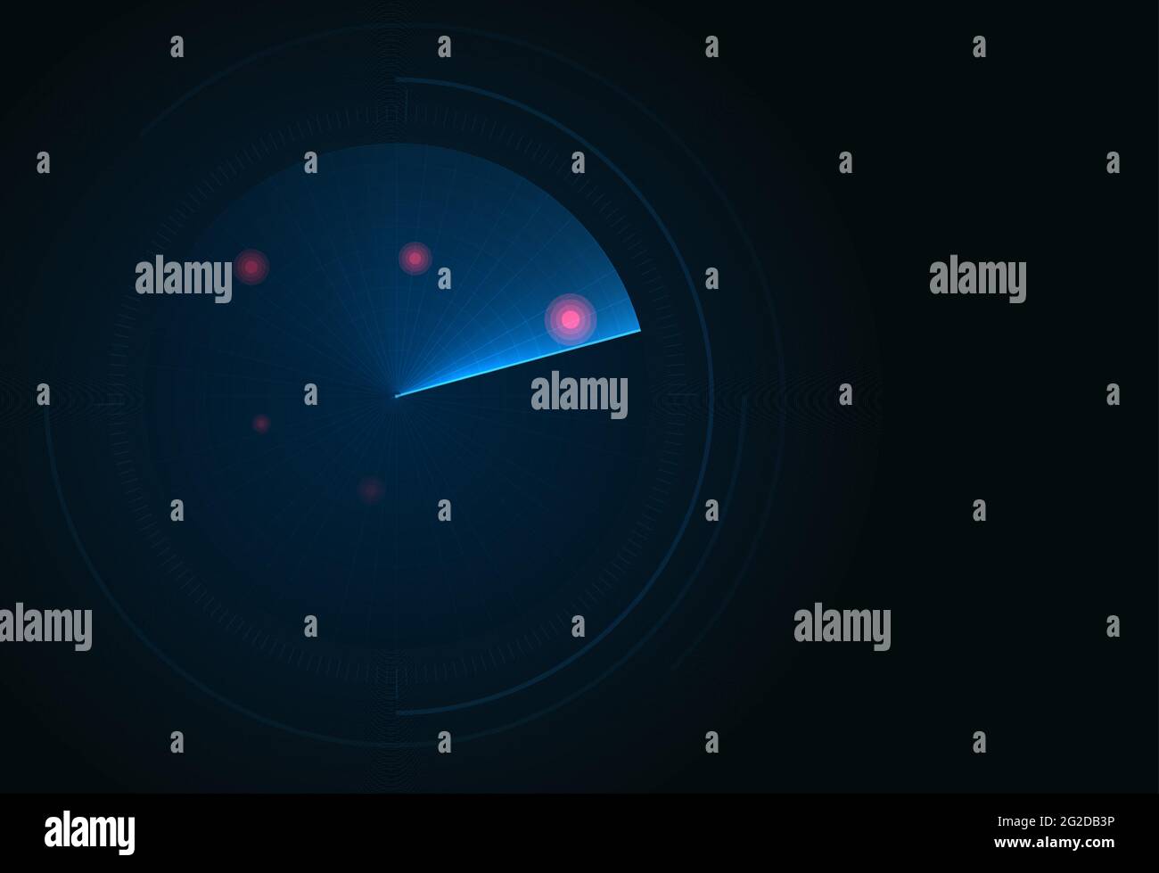 Radar Screen. Hud display. Vector Radar interface on dark background ...