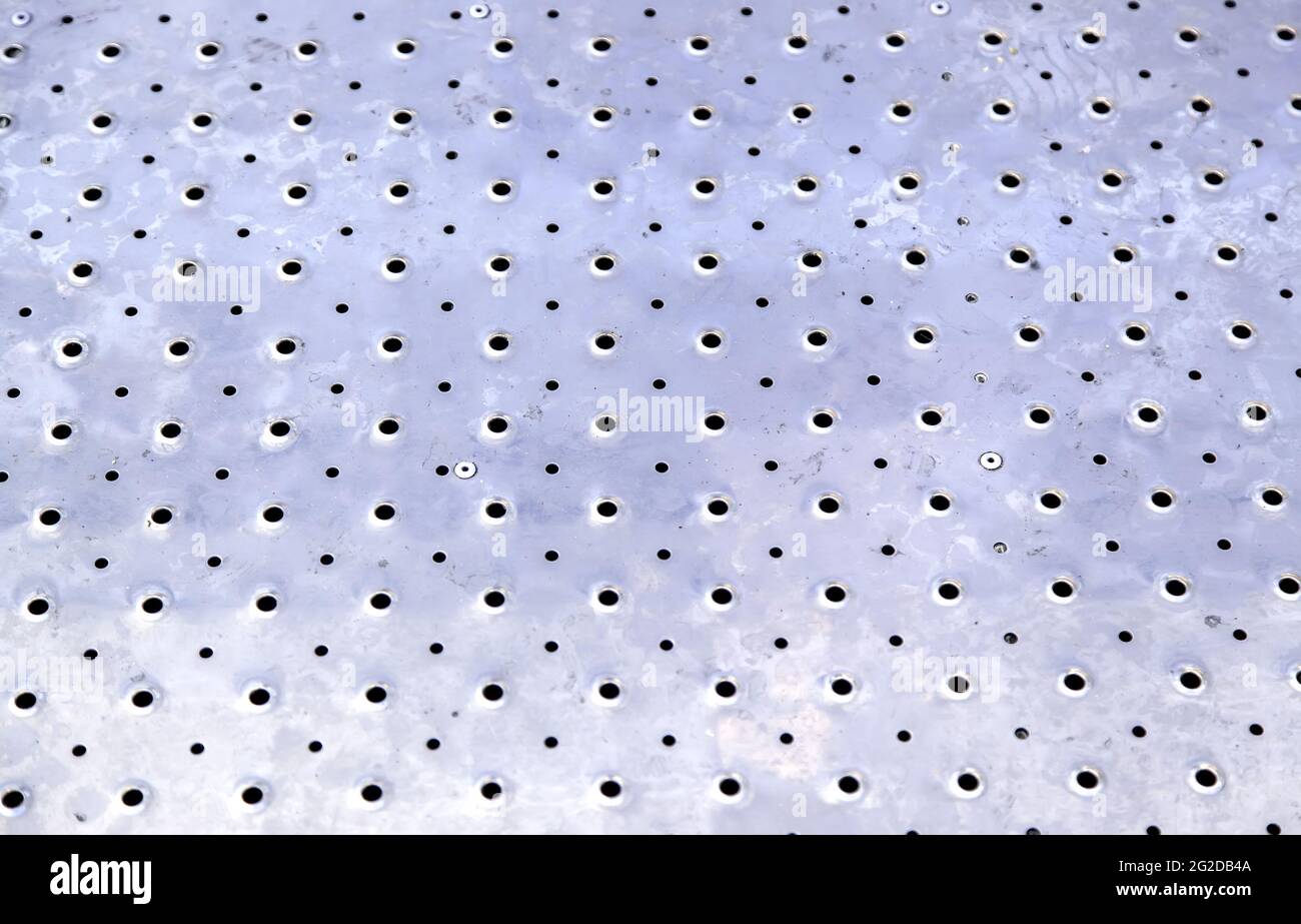 Metal texture detail in industrial wall, construction and architecture ...