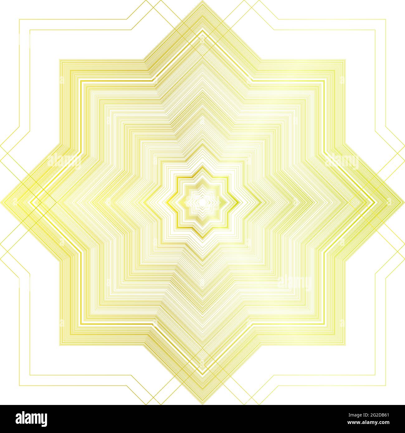 Golden geometric abstract seamless pattern. Gold polygons on a white ...