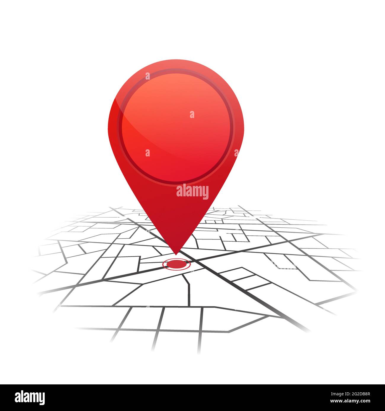 Map GPS navigation. City street map with pins. Route dashboard app ...