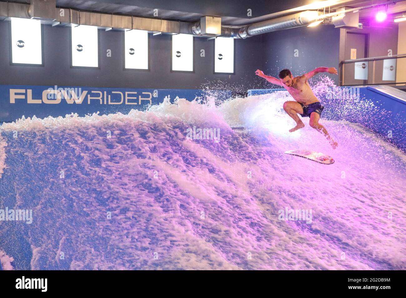 WAVE IN PARIS THE FIRST INDOOR STATIC SURF WAVE FACILITY Stock Photo ...