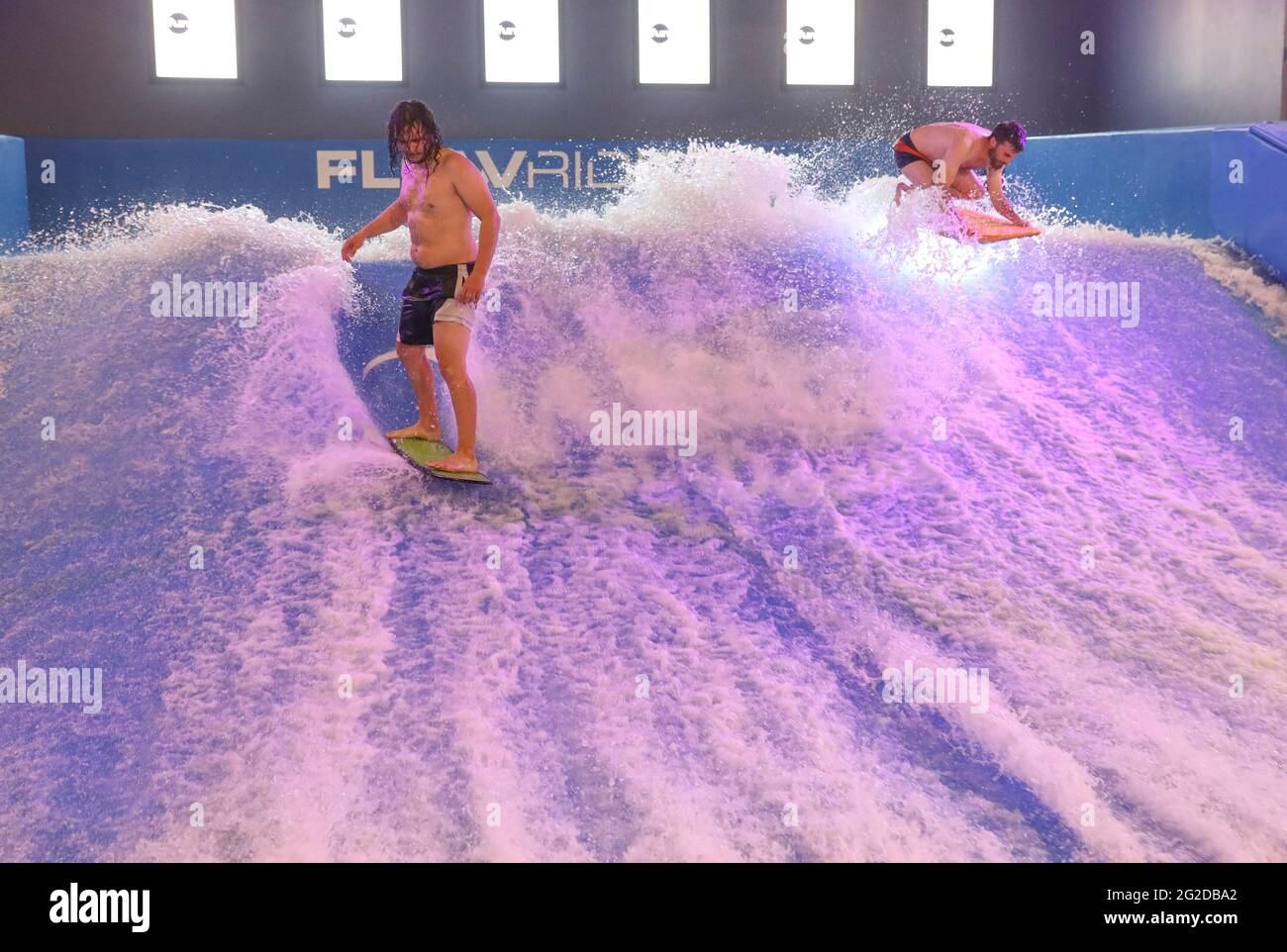 WAVE IN PARIS THE FIRST INDOOR STATIC SURF WAVE FACILITY Stock Photo ...
