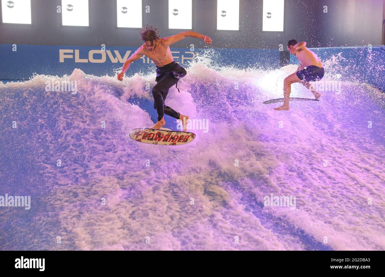 WAVE IN PARIS THE FIRST INDOOR STATIC SURF WAVE FACILITY Stock Photo ...