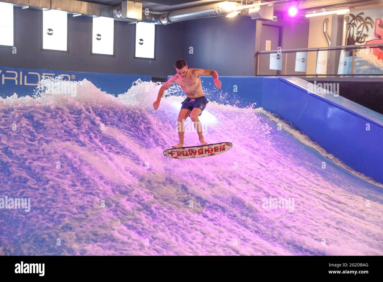 WAVE IN PARIS THE FIRST INDOOR STATIC SURF WAVE FACILITY Stock Photo ...
