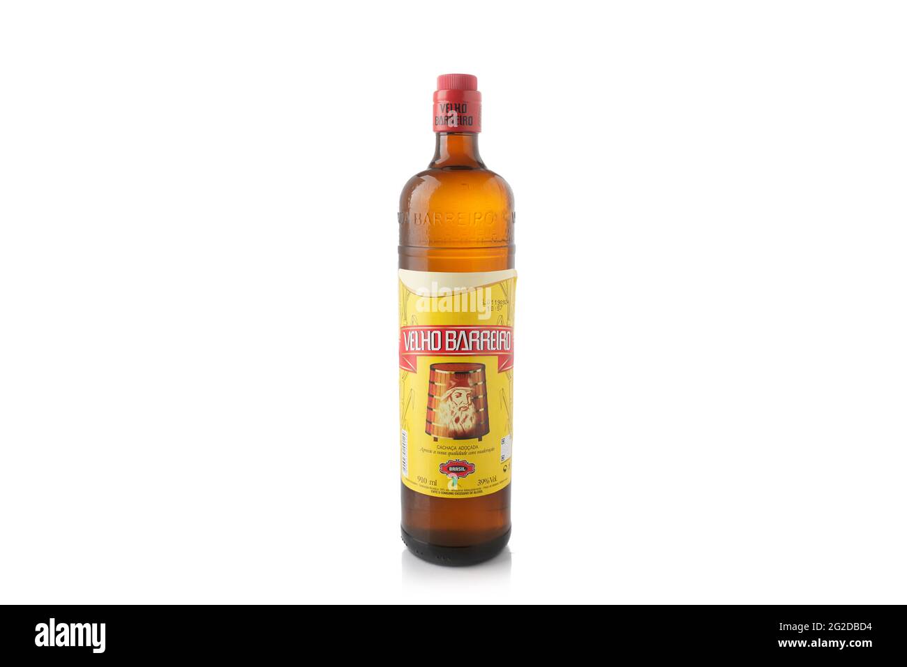 Cachaça bottle on white background. Alcoholic beverage. Brazilian drink ...