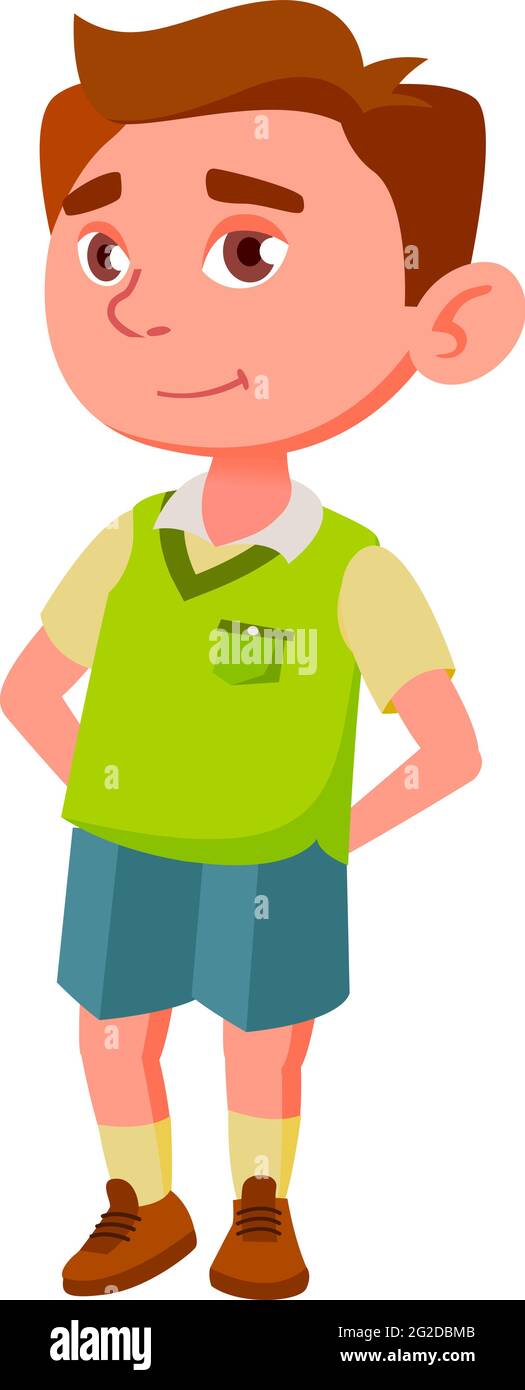 pretty boy kid wait ice cream in cafeteria cartoon vector Stock Vector ...