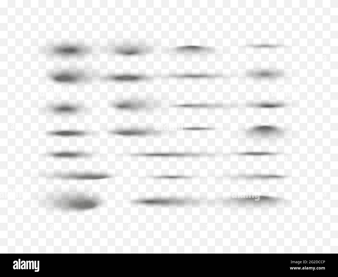Vector realistic shadows isolated. Set of round and square shadow ...