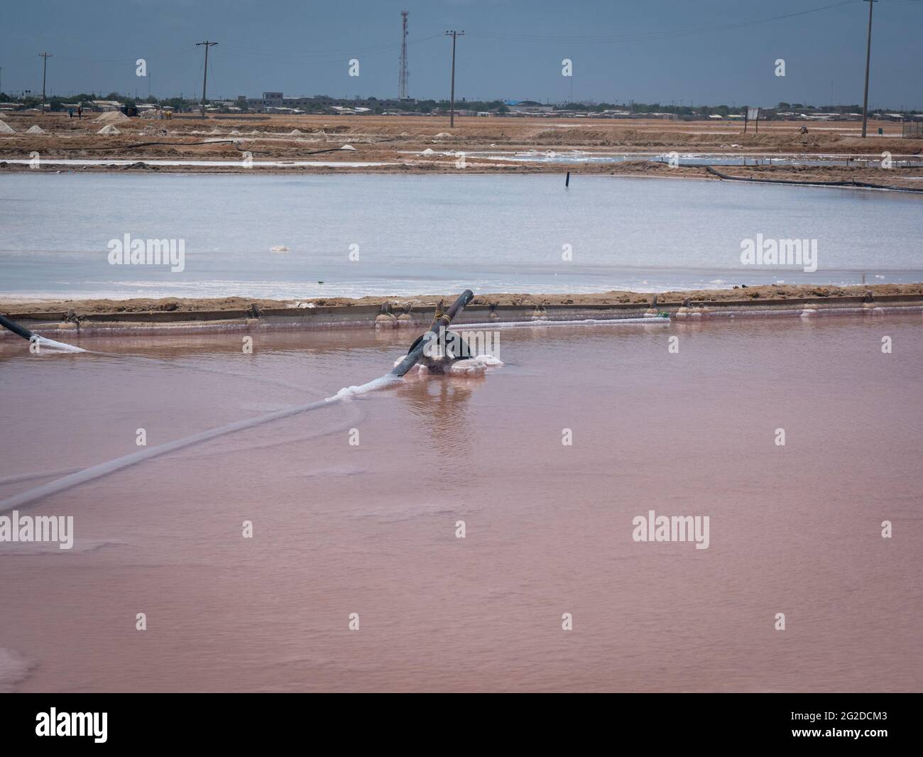 Tire Holding One of the Pipes that Comes from the Sea for the Salt ...