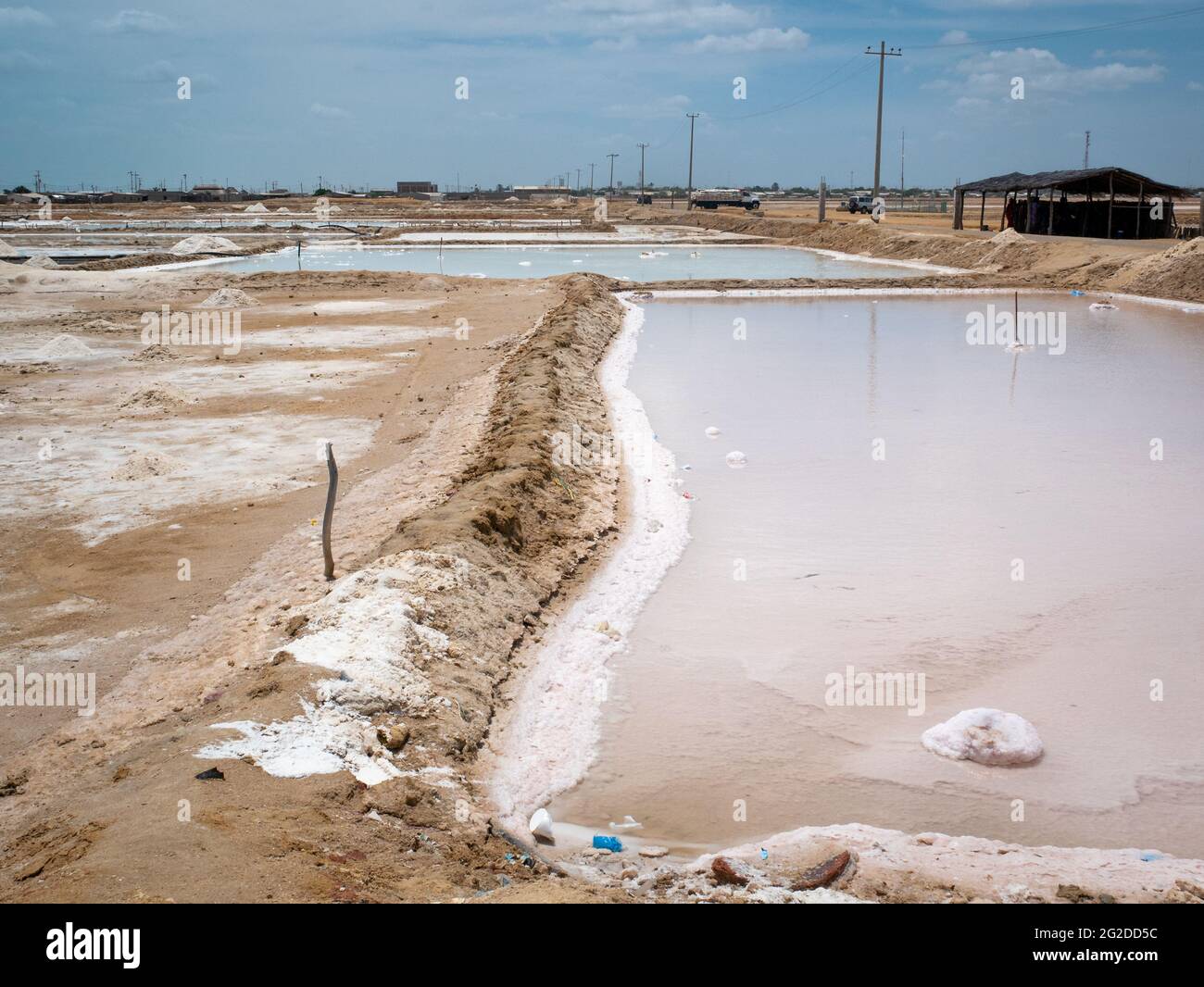 View of Manaure, Colombia's Most Important Maritime Salt Slats, with ...
