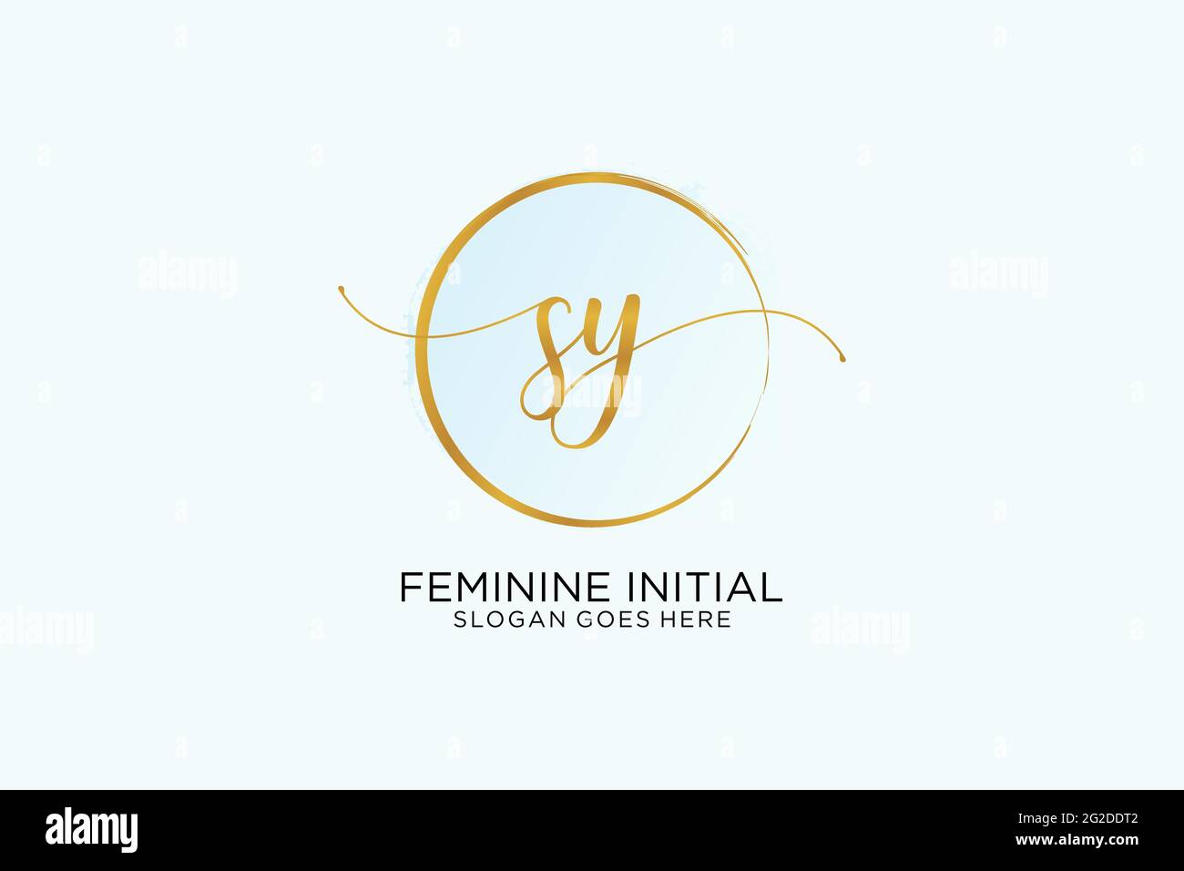 SY handwriting logo with circle template vector signature, wedding ...