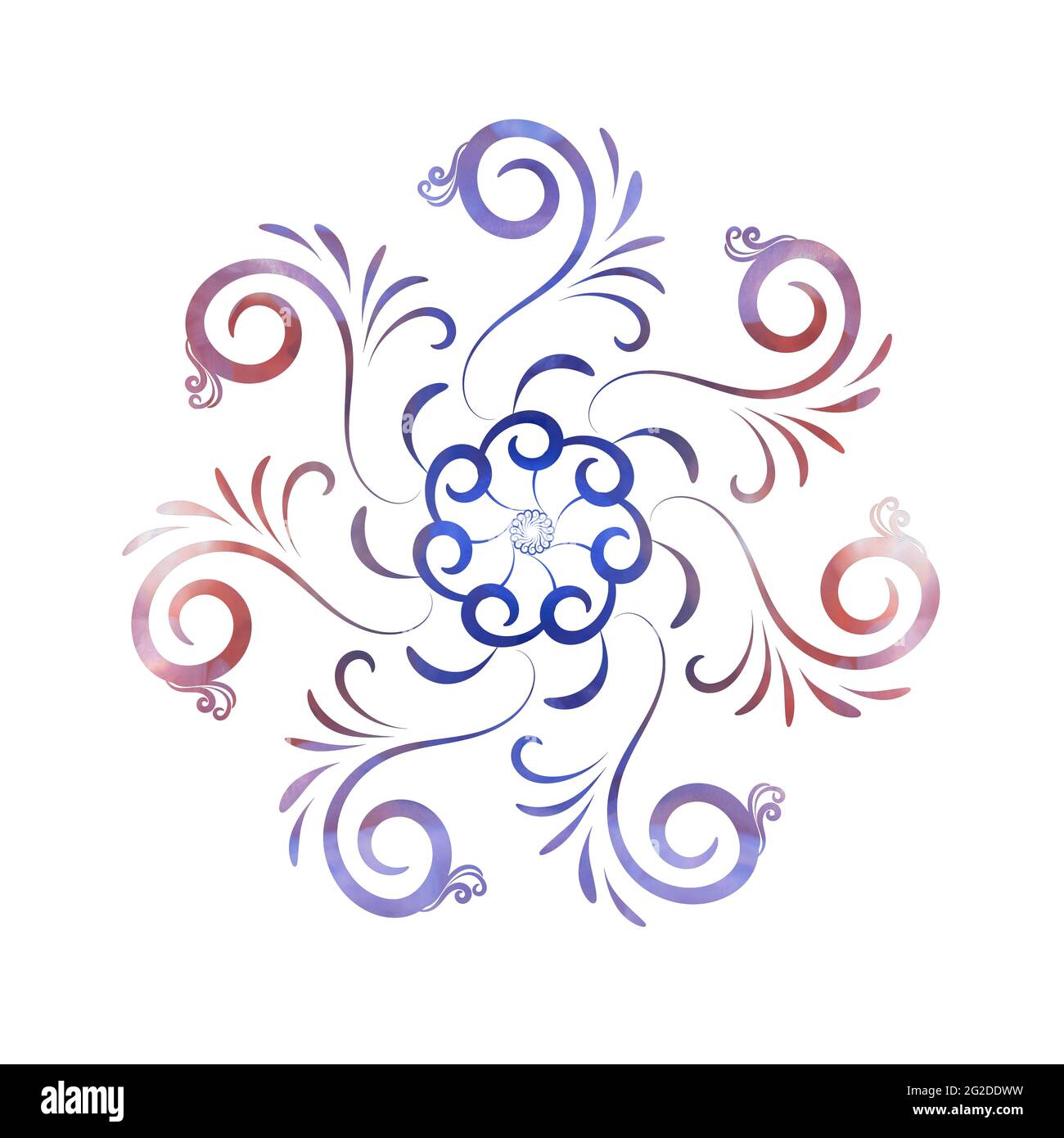 Abstract textile pattern on white background used as a design for ...