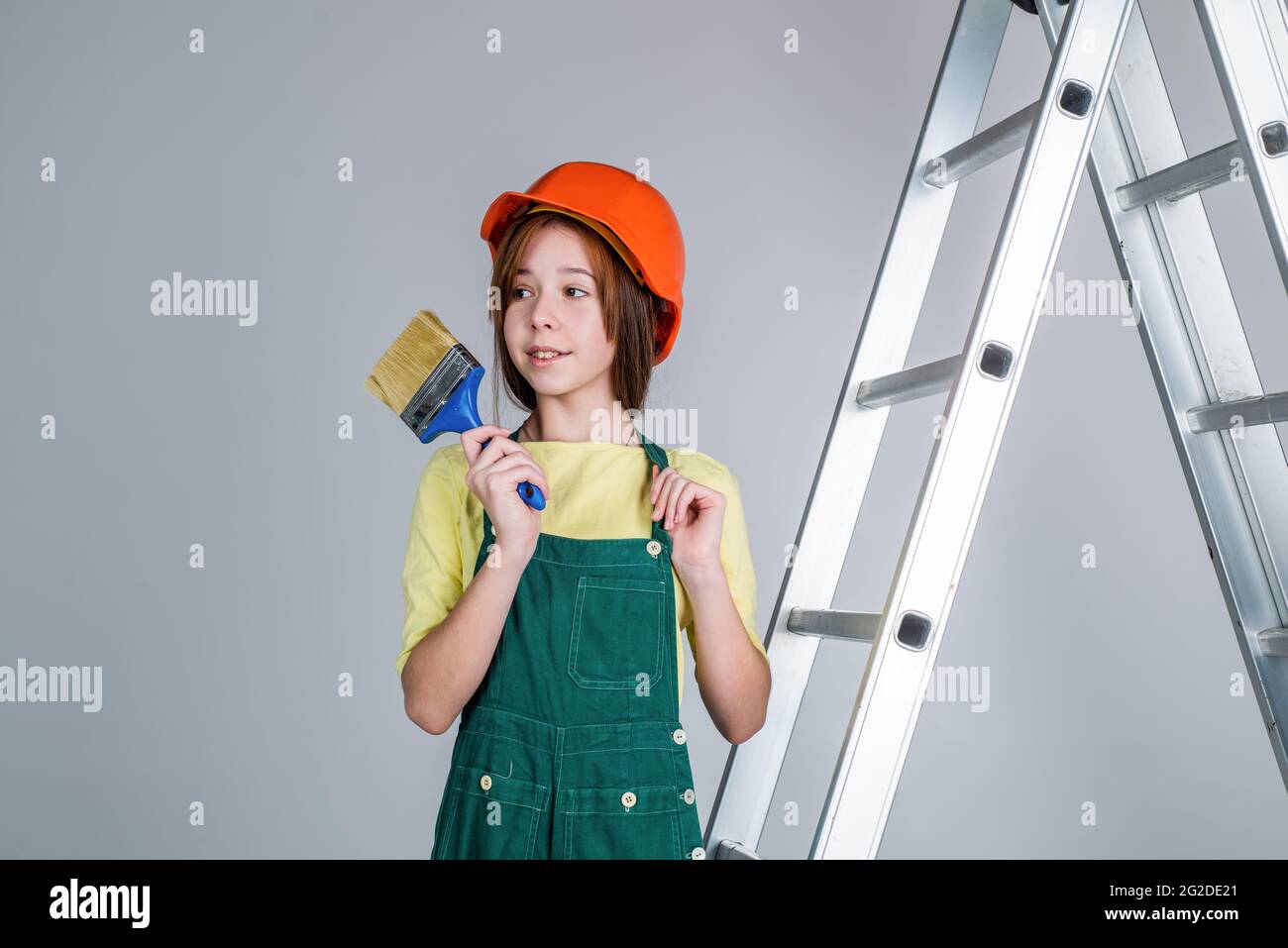building and construction. child architect worker. engineer use ...