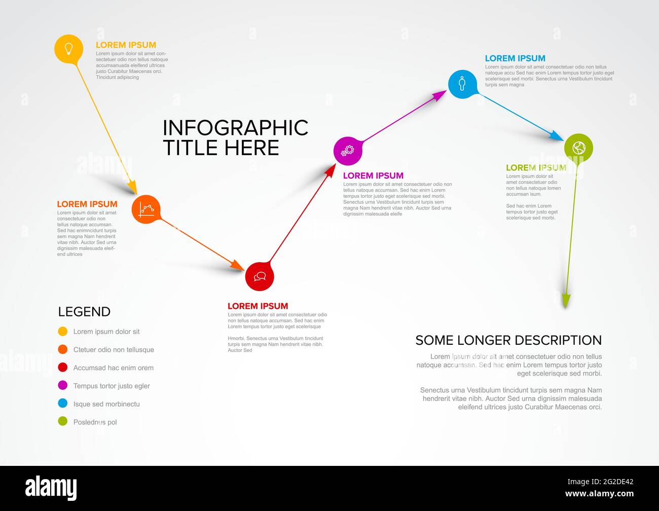 Vector multipurpose Infographic template made from pointer pins on ...