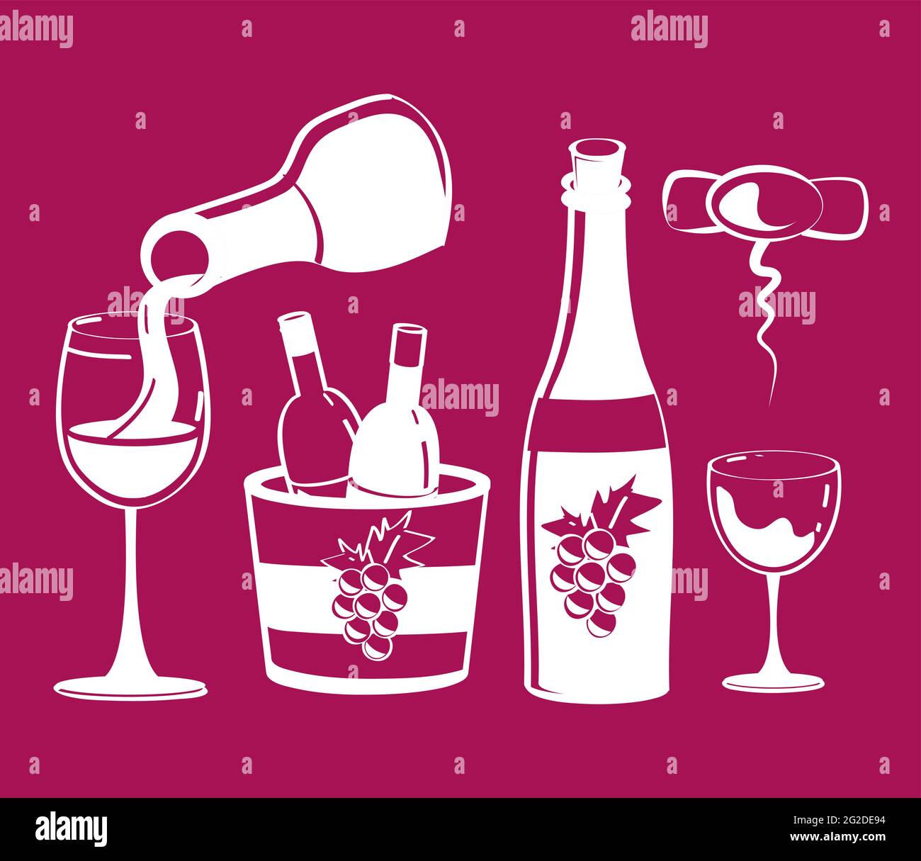 wine drink icons Stock Vector Image & Art - Alamy