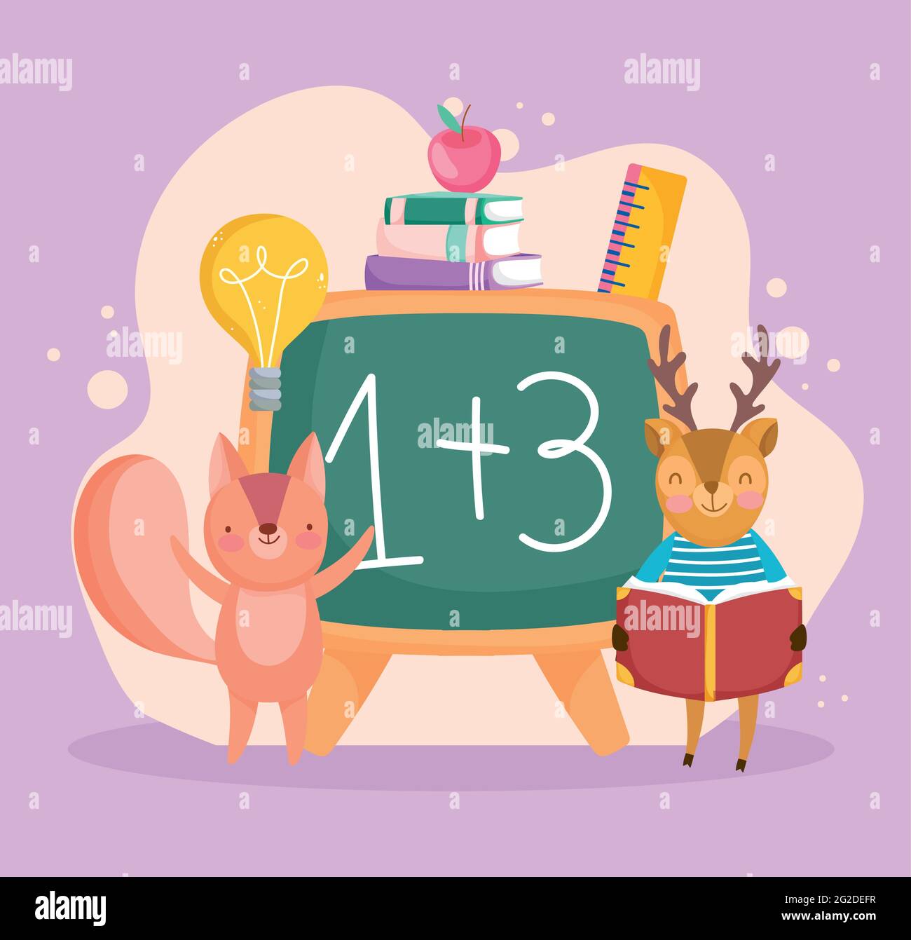 cute animals school board Stock Vector Image & Art - Alamy