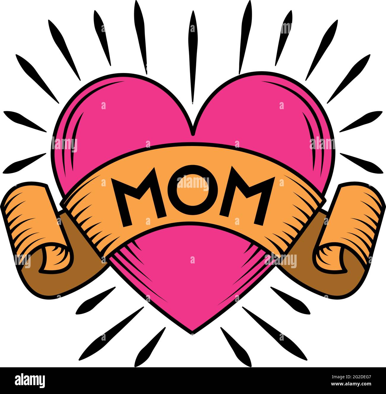 old fashion tattoo heart Stock Vector Image & Art - Alamy