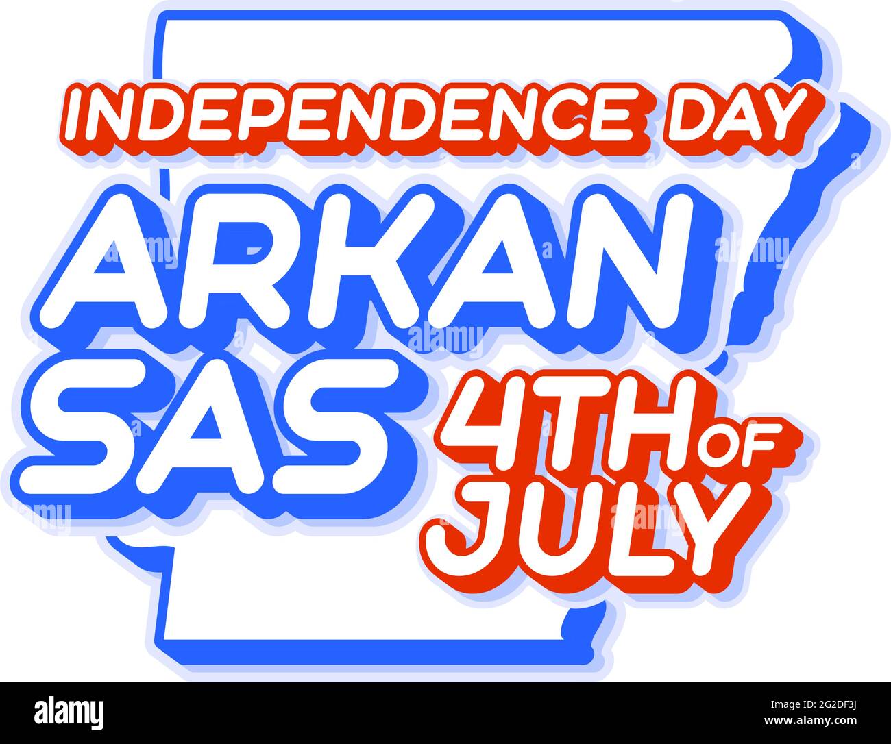 arkansas state 4th of july independence day with map and USA national ...