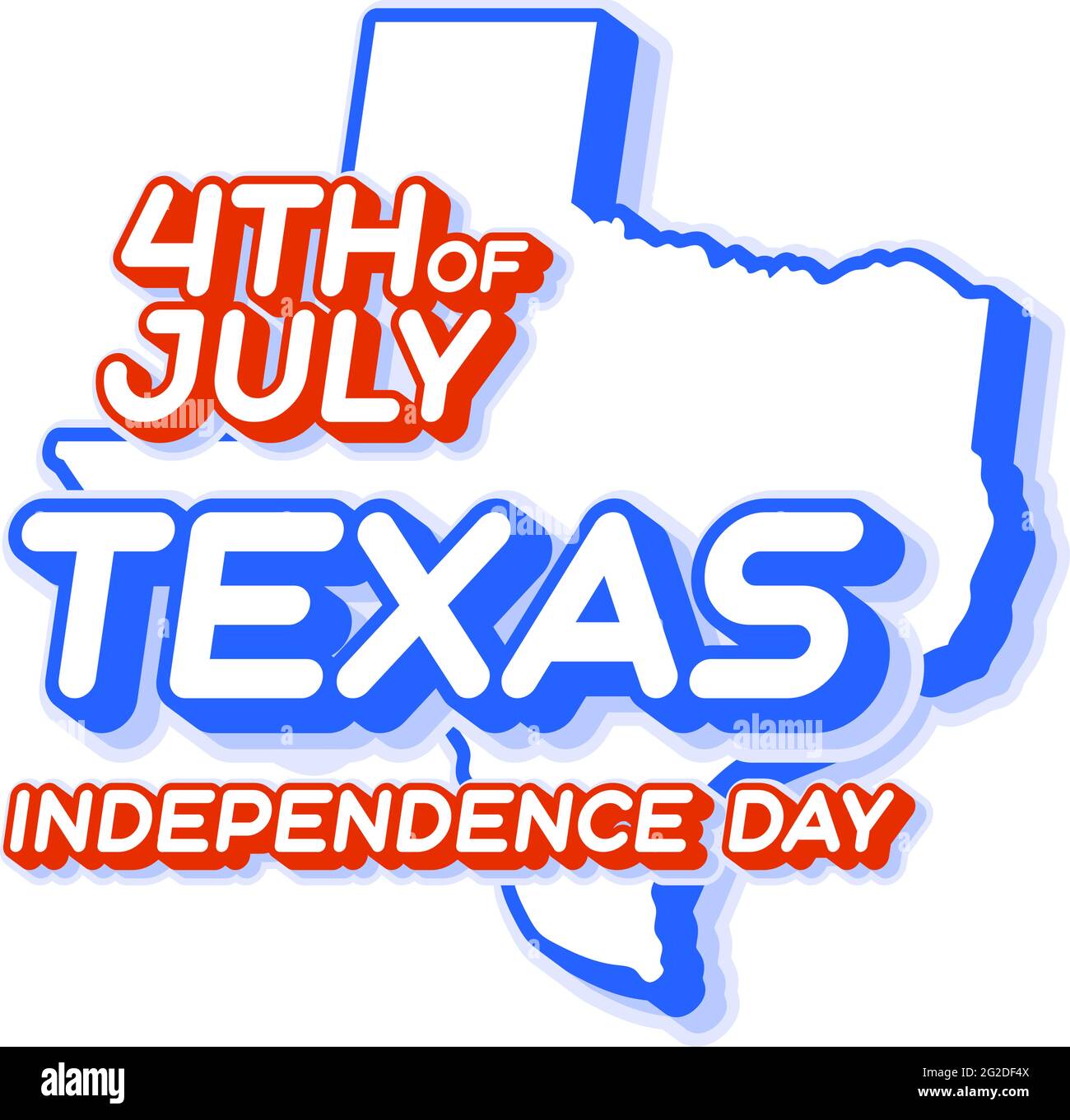 texas state 4th of july independence day with map and USA national ...
