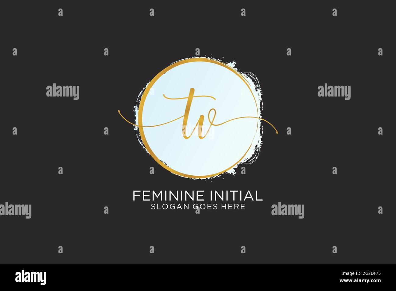 TV handwriting logo with circle template vector signature, wedding ...