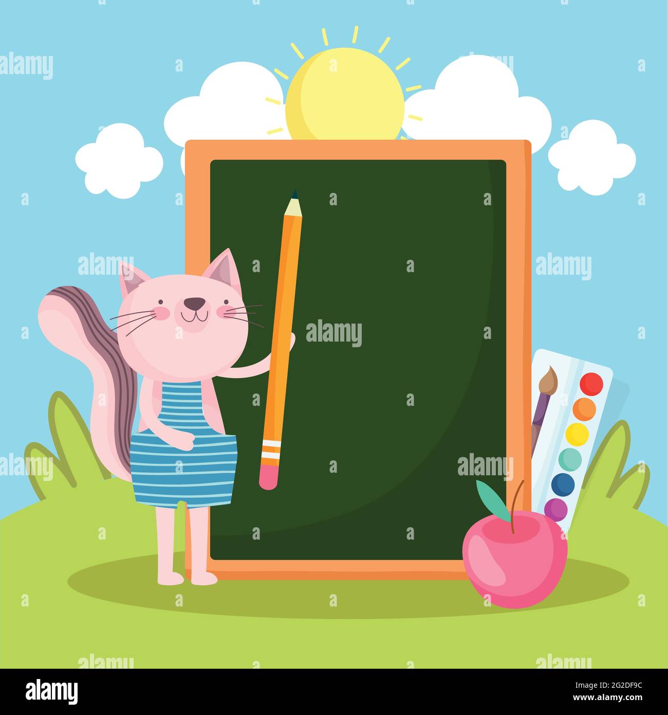 cute teacher animals Stock Vector Image & Art - Alamy