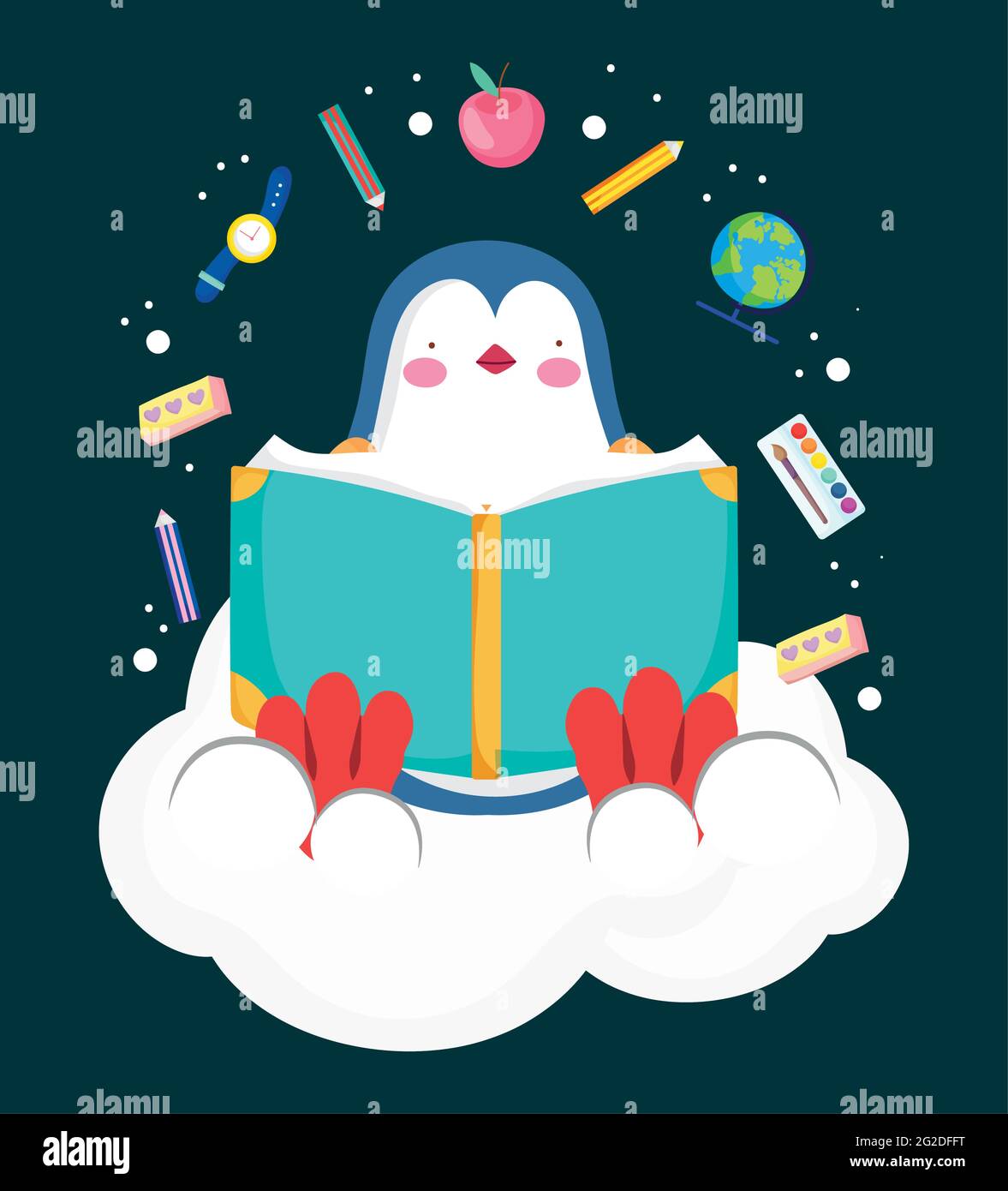 Penguin reading Stock Vector Images - Alamy