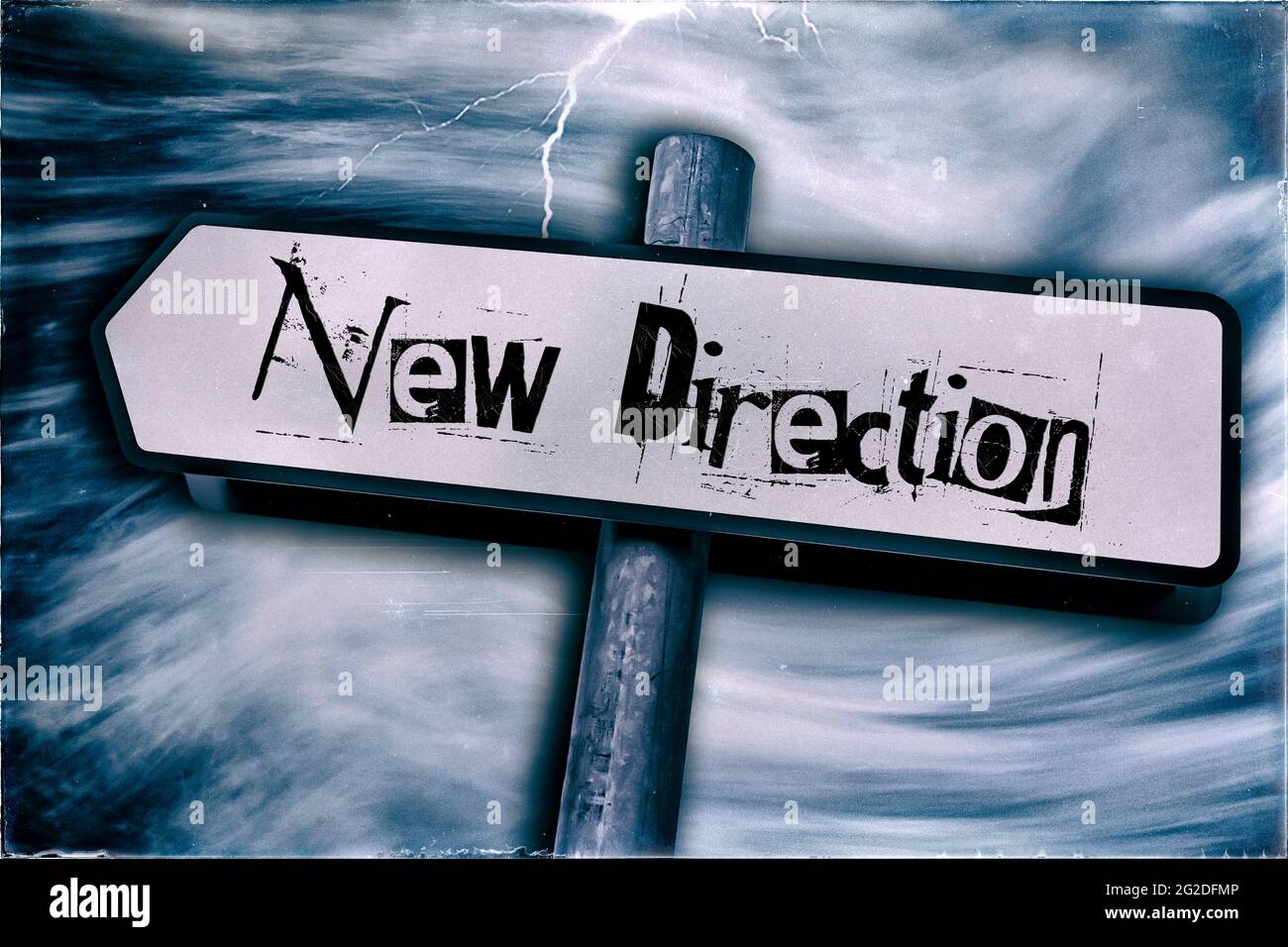 New Direction, Signage, Pointer, Road Sign Stock Photo - Alamy