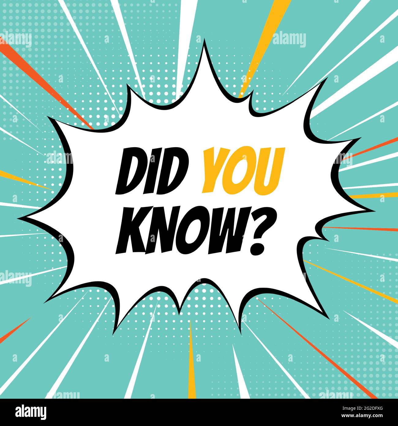 Did you know interesting fact background. Interesting Fact pop art ...