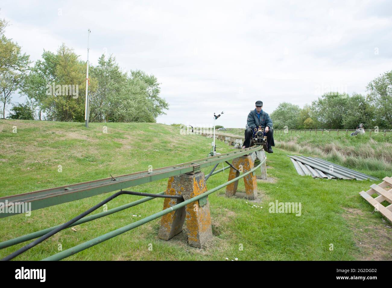 Riding a miniature railway hi-res stock photography and images - Alamy