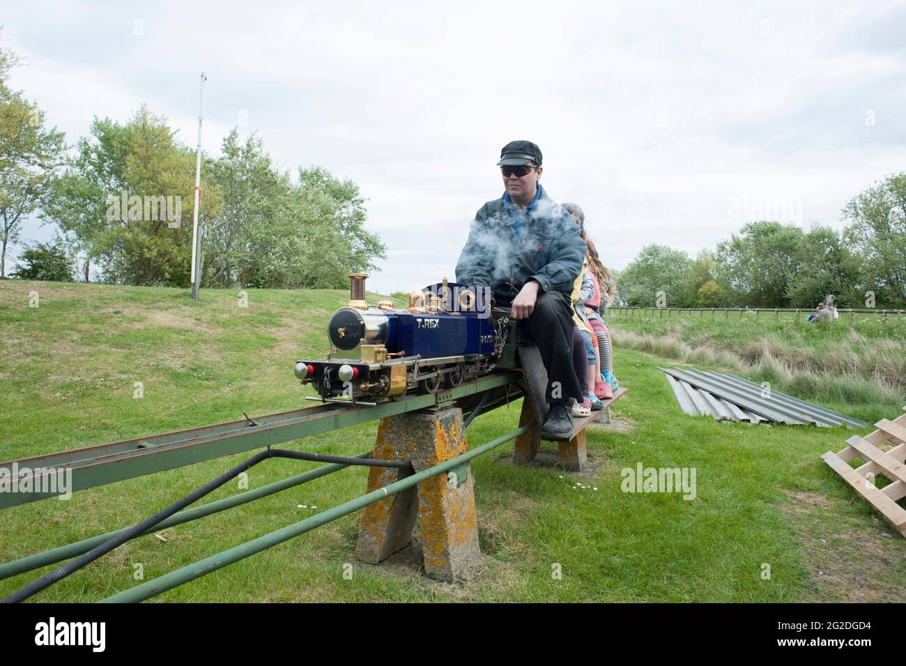 Riding a miniature railway hi-res stock photography and images - Alamy