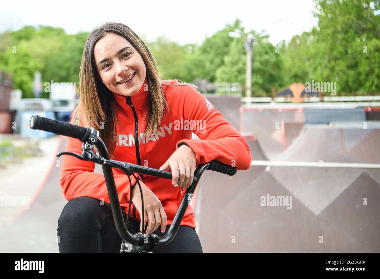 Berlin, Germany. 25th May, 2021. Lara Lessmann, professional BMX ...