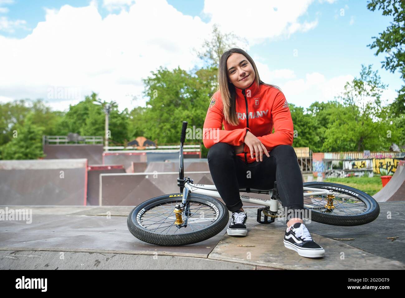 Berlin, Germany. 25th May, 2021. Lara Lessmann, professional BMX ...