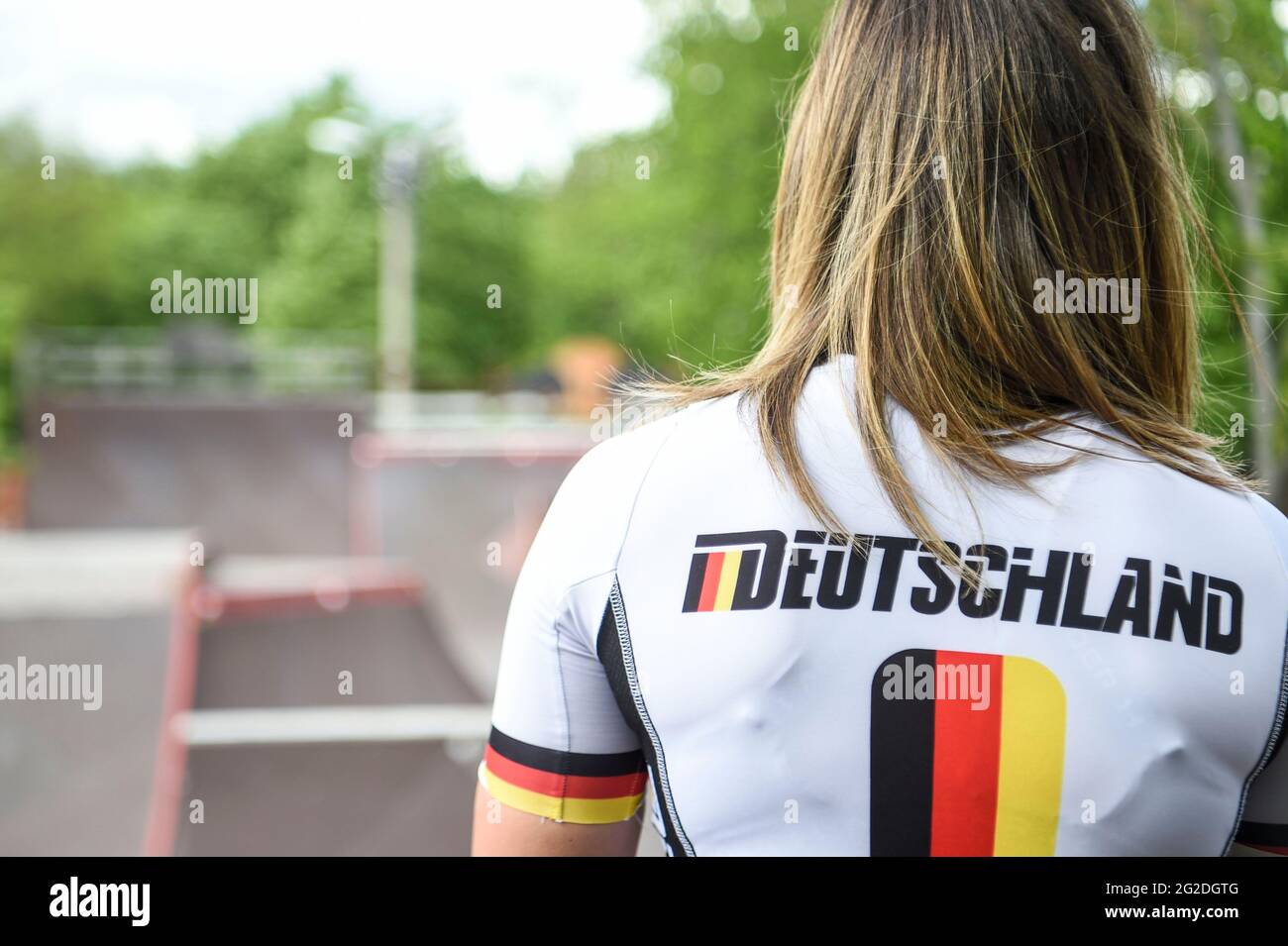 Berlin, Germany. 25th May, 2021. Lara Lessmann, professional BMX ...