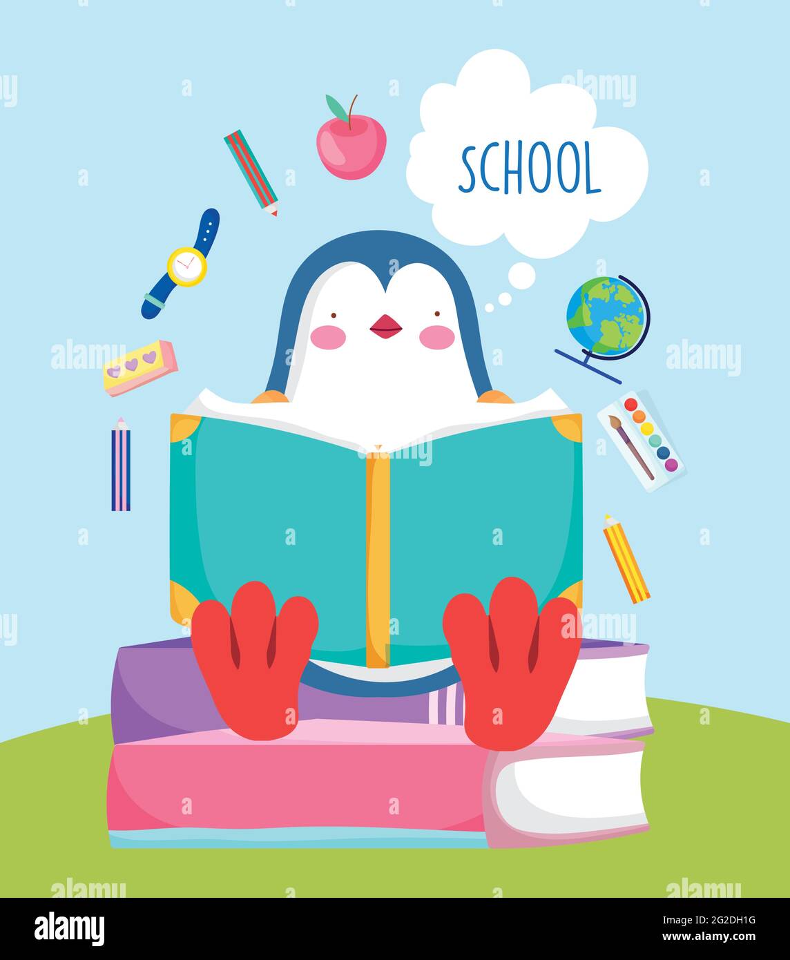 Penguin reading Stock Vector Images - Alamy
