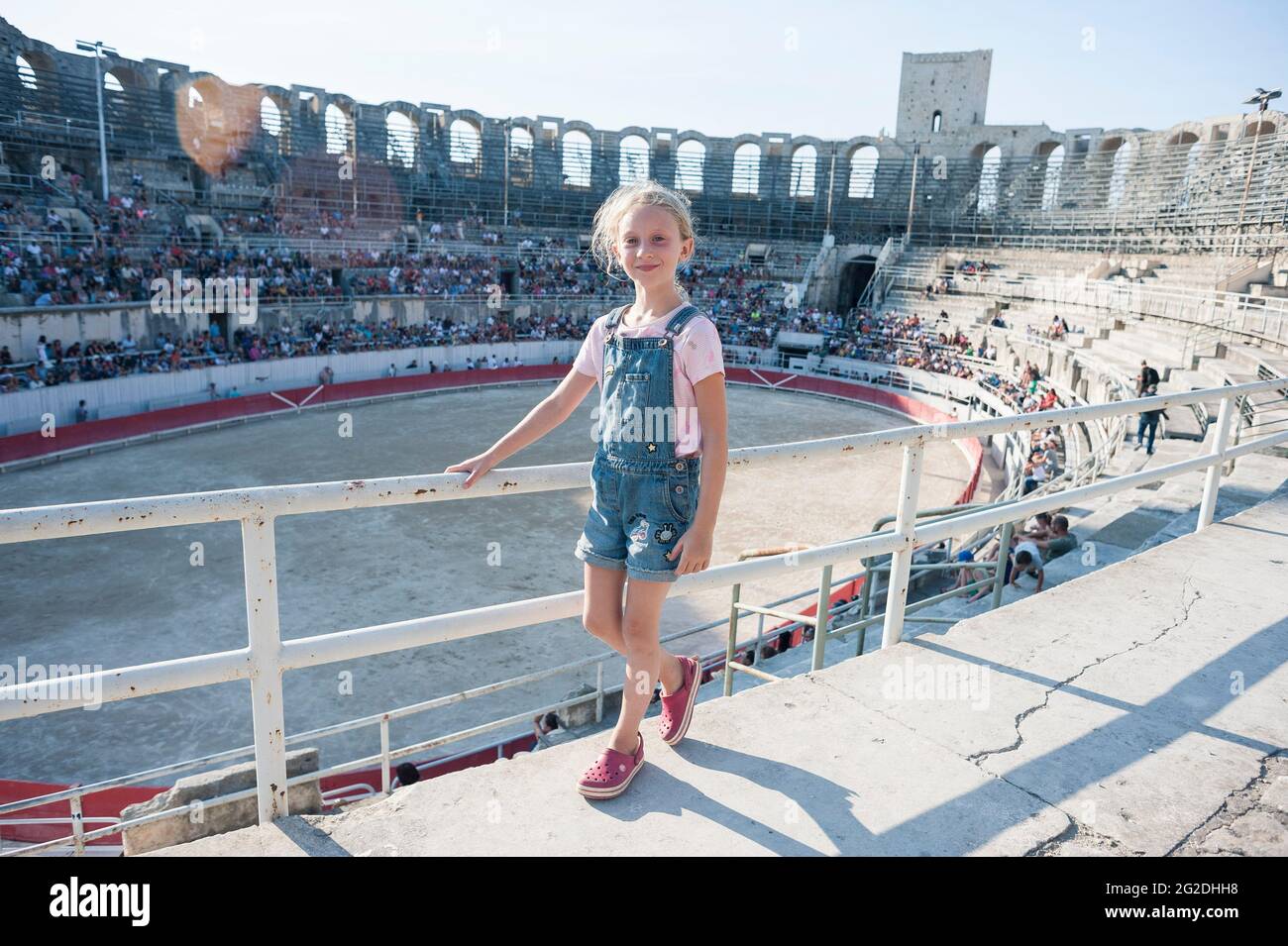 Images from the roman arena / amphitheatre in Arles of the bull ...