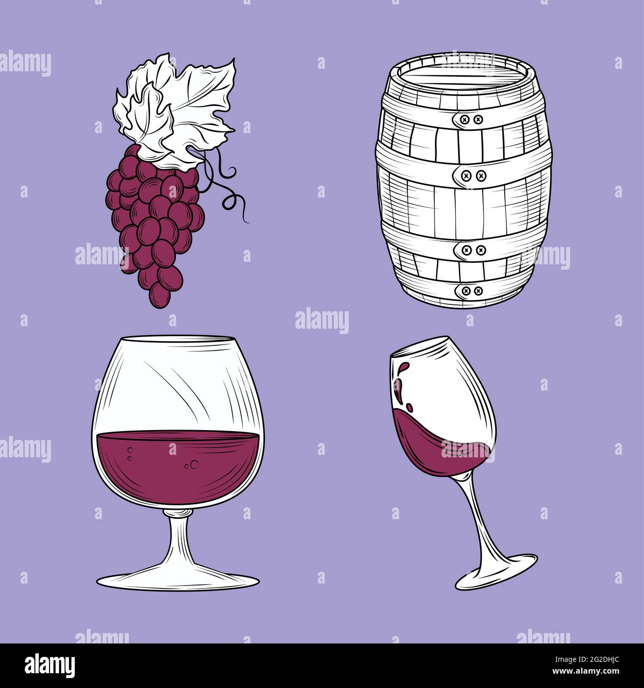 wine cartoon set Stock Vector Image & Art - Alamy