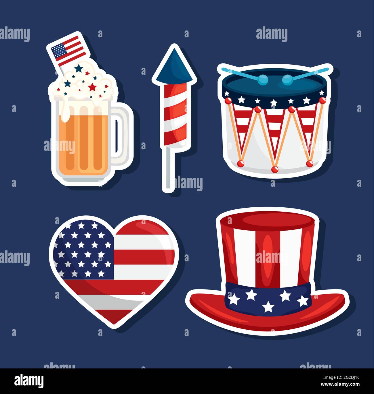 Patriotic stickers Stock Vector Images - Alamy
