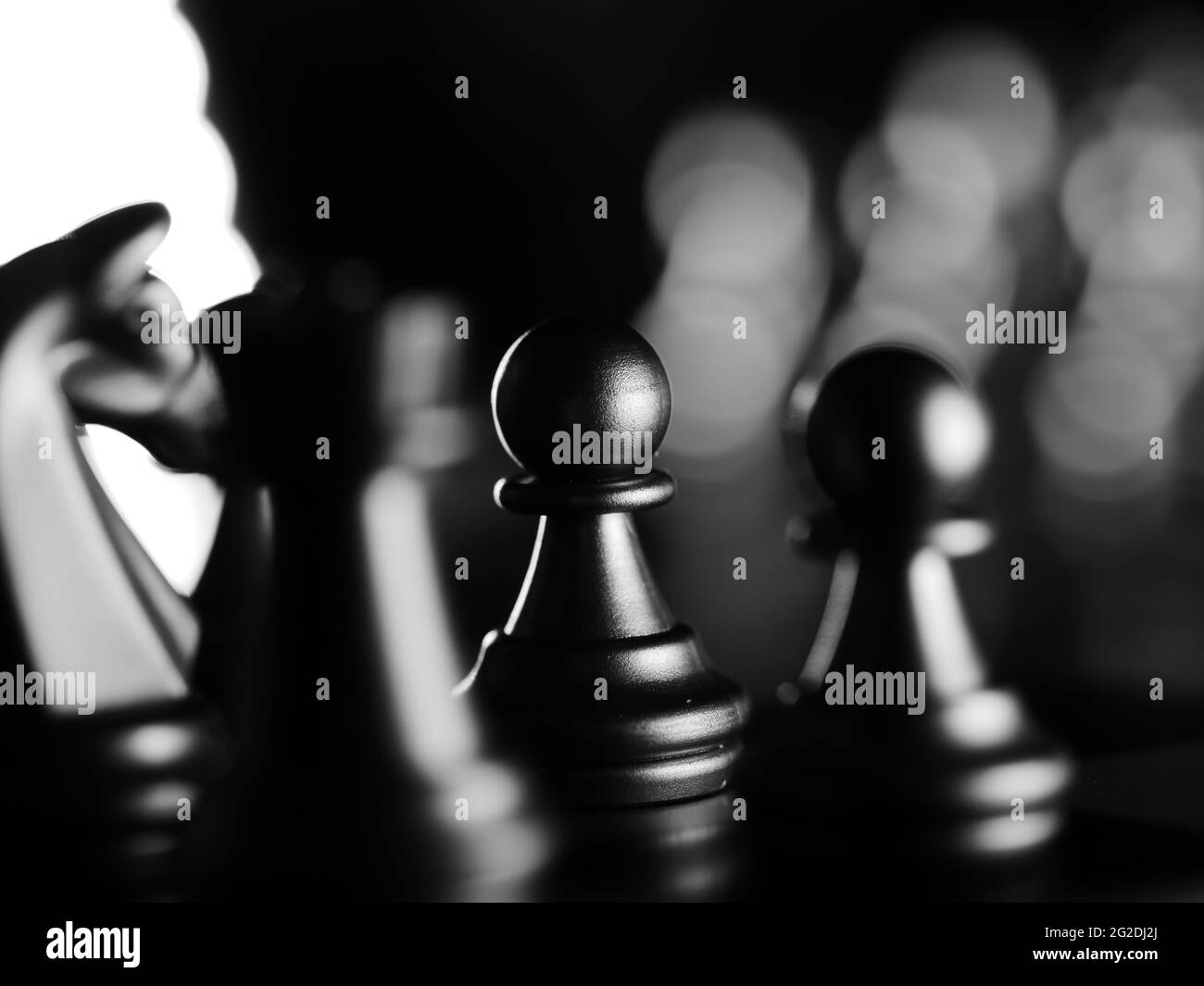 Selective focus shot of chess pieces arranged on a chessboard Stock ...