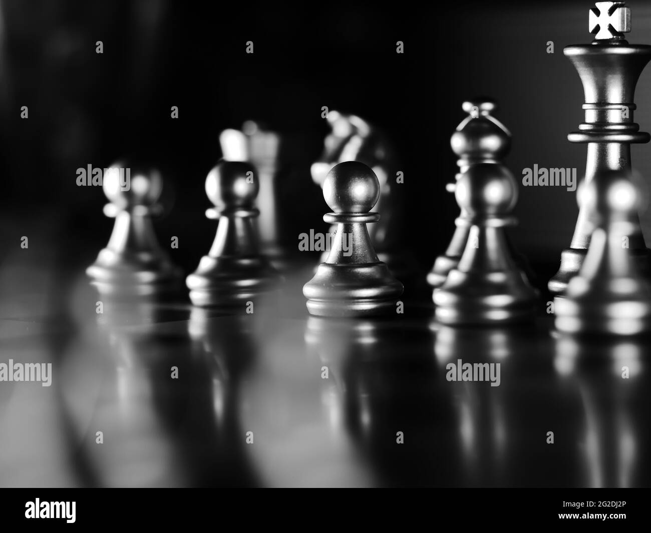 Selective focus shot of chess pieces arranged on a chessboard Stock ...