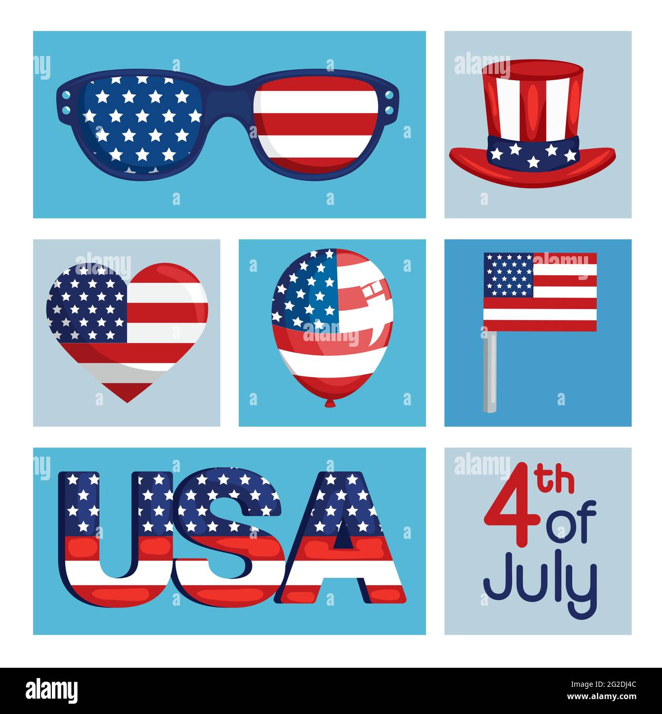 Independence day symbol collection Stock Vector Image & Art - Alamy