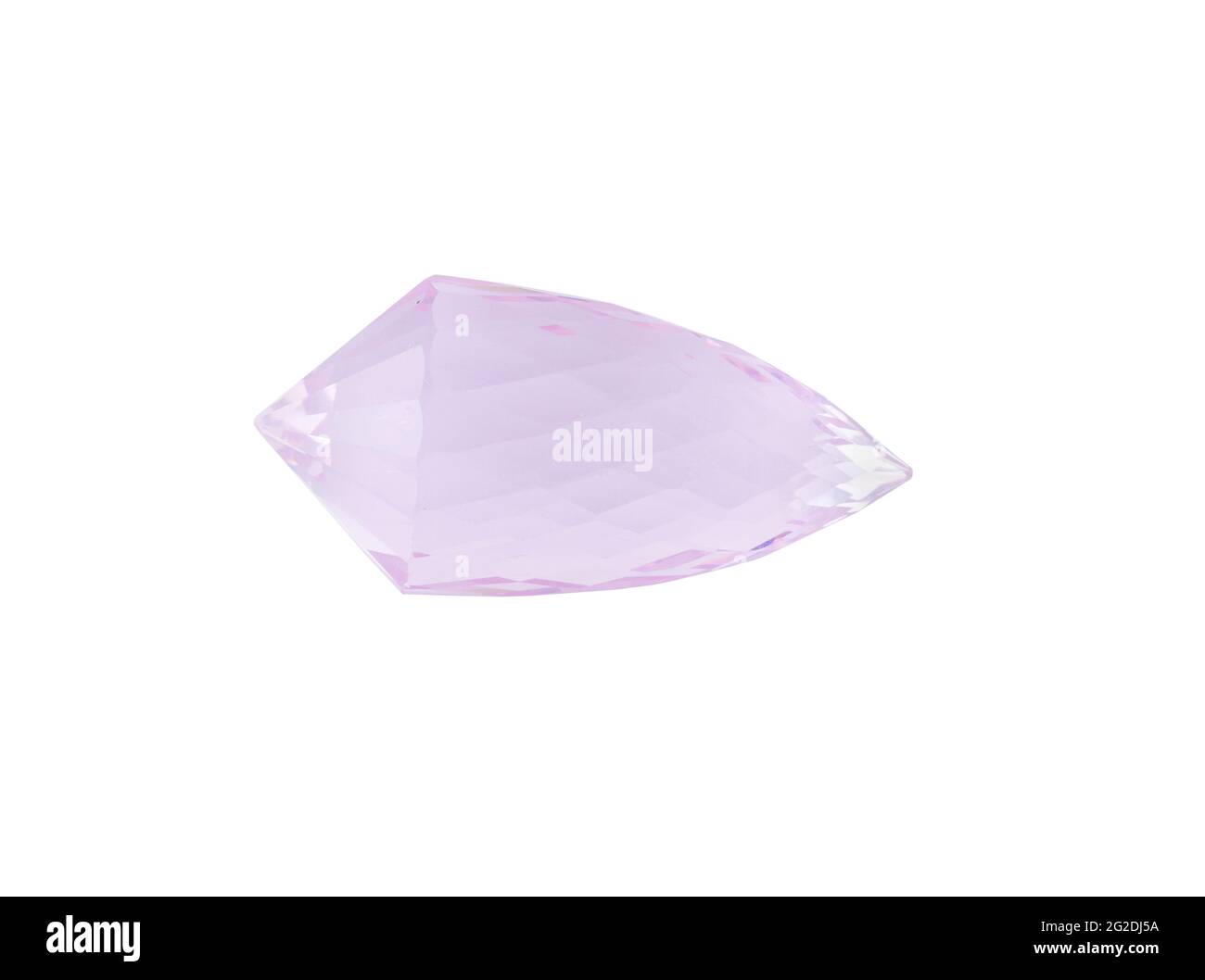 Pink quartz crystal isolated on a white background Stock Photo - Alamy