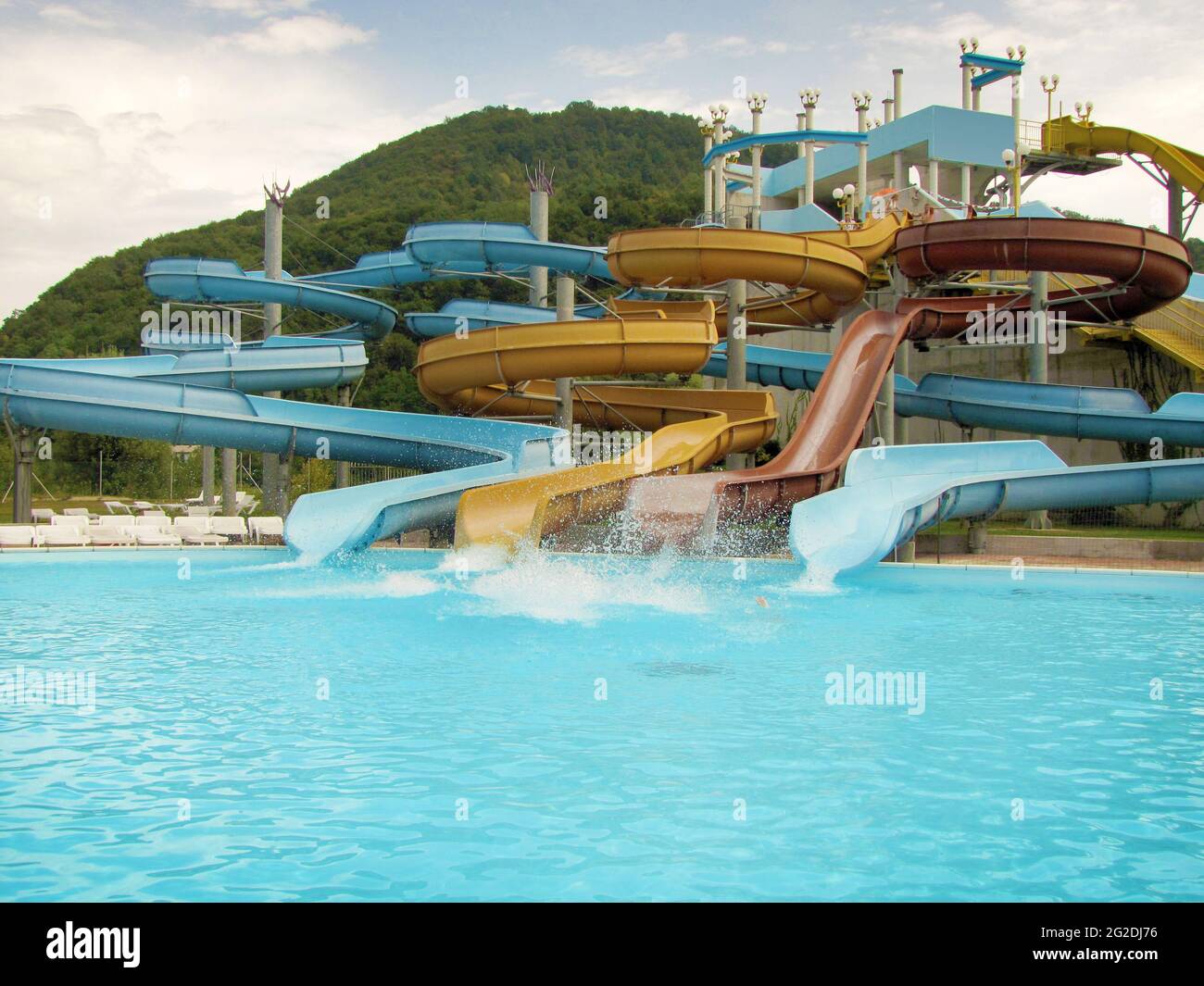 Pool slides hi-res stock photography and images - Alamy