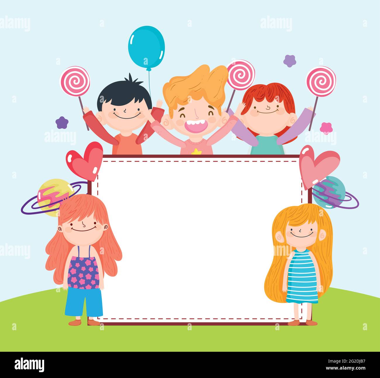 celebrating childrens banner Stock Vector Image & Art - Alamy