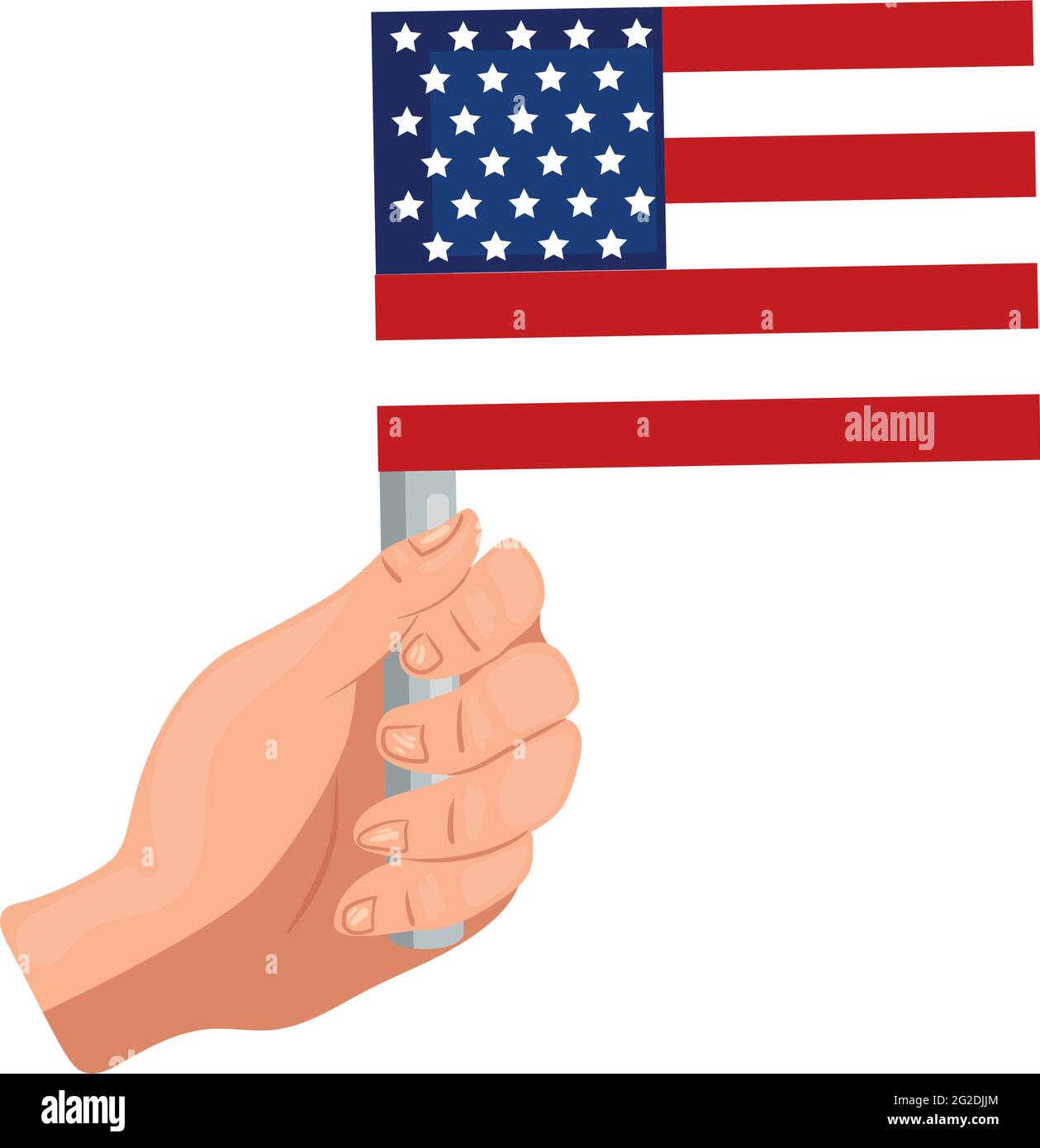 Hand holding flag Stock Vector Image & Art - Alamy