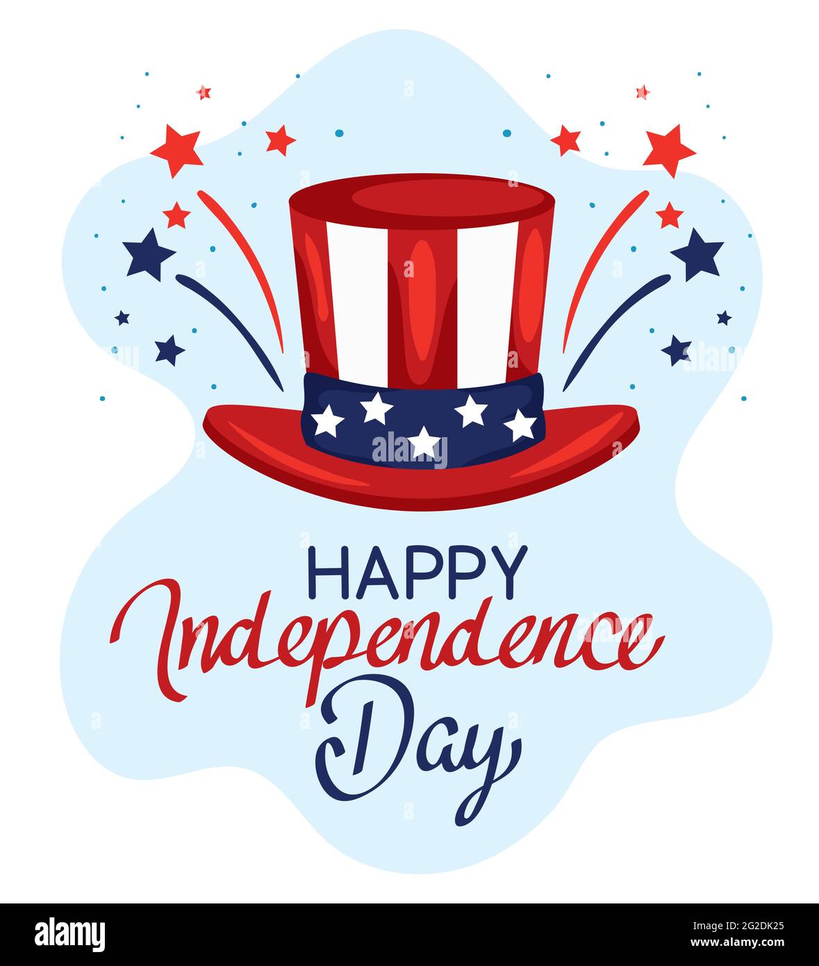 Independence day with hat Stock Vector Image & Art - Alamy