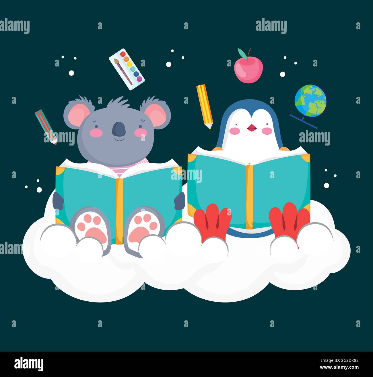 Penguin reading Stock Vector Images - Alamy