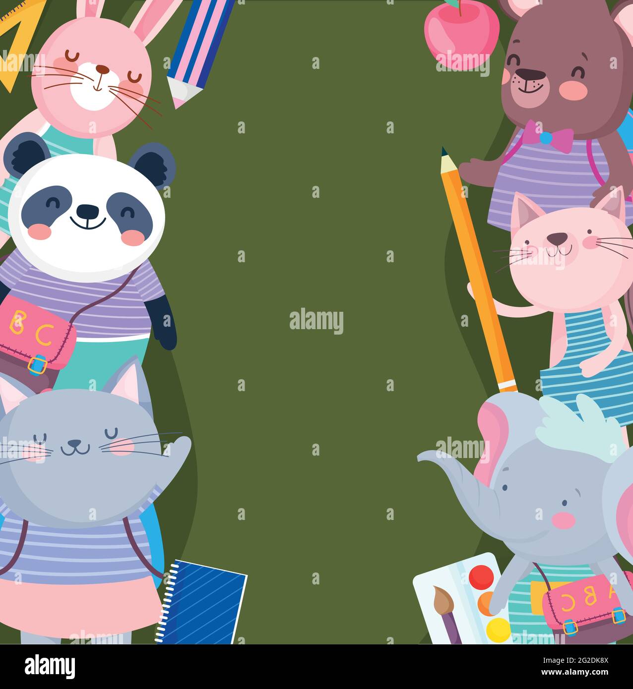 animals cute students Stock Vector Image & Art - Alamy