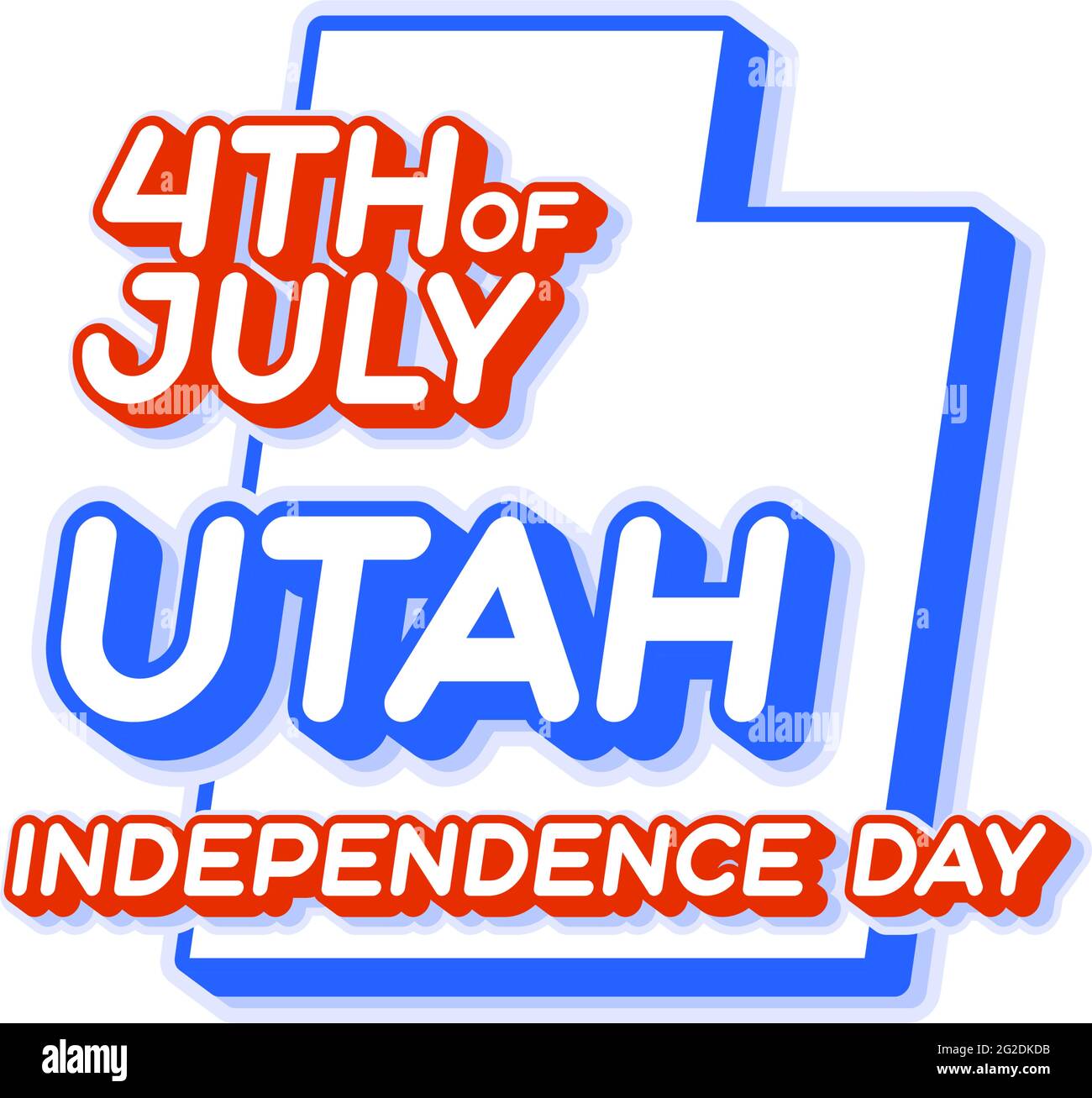 utah state 4th of july independence day with map and USA national color ...