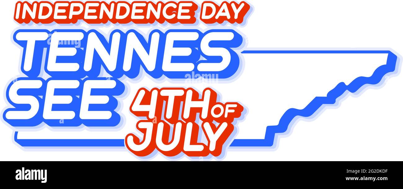 tennessee state 4th of july independence day with map and USA national ...