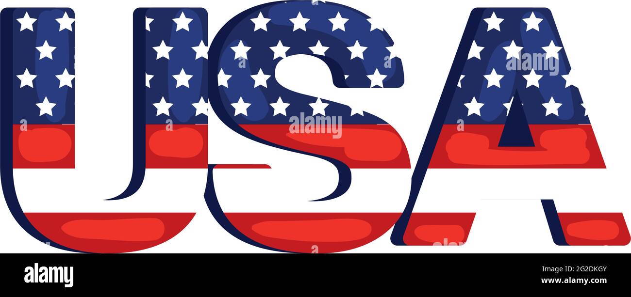 Isolated usa letters Stock Vector Image & Art - Alamy
