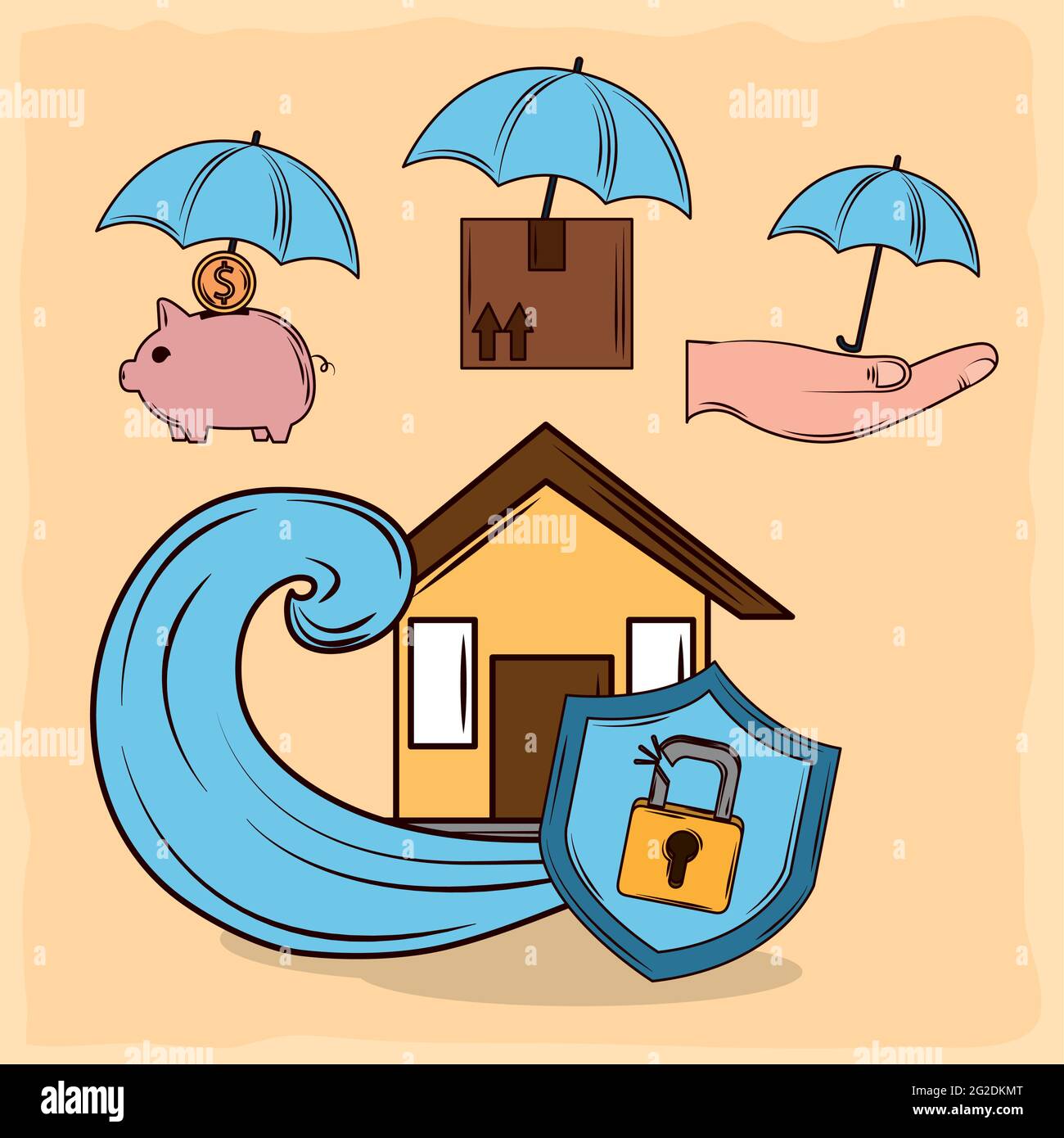 Income protection policy Stock Vector Images - Alamy